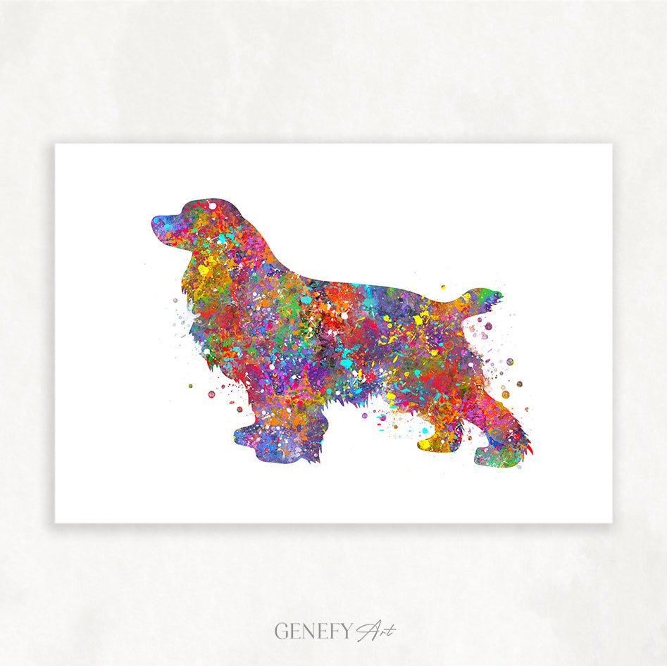Cocker Spaniel Watercolour Print, Dog Watercolour Print, Dog Prints ...